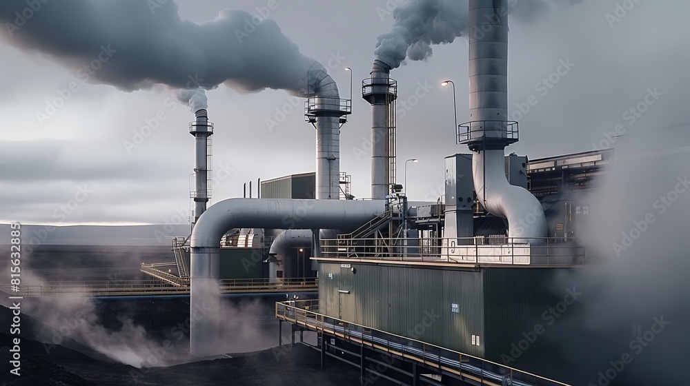 Garbage sorting plant general view of the whole building . A huge ...