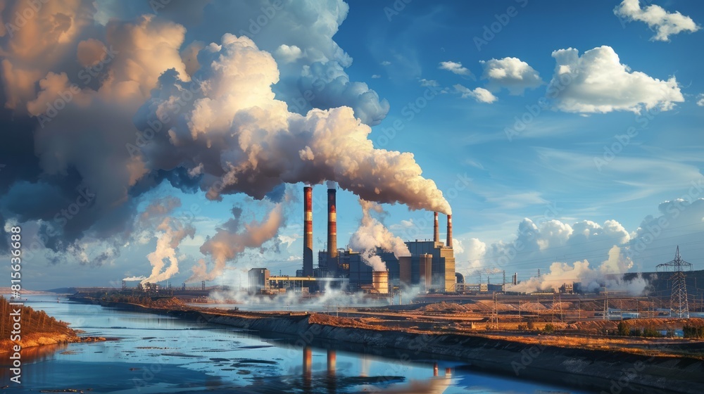 Garbage sorting plant general view of the whole building . A huge ...