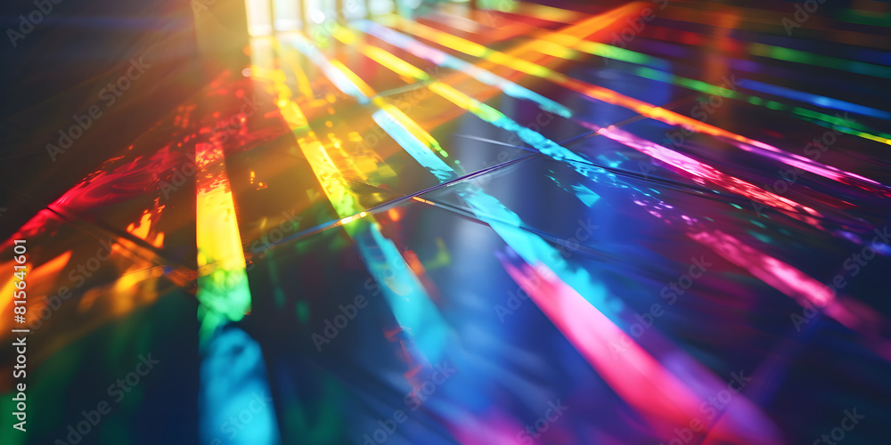 Texture Crisp Refracting Prism Rays With Colorful Light and Rainbow ...