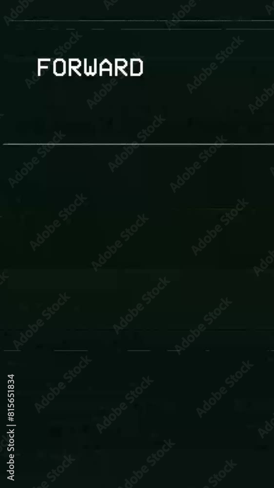 Vintage VHS (Video Home System) defects noise and artifacts effect ...