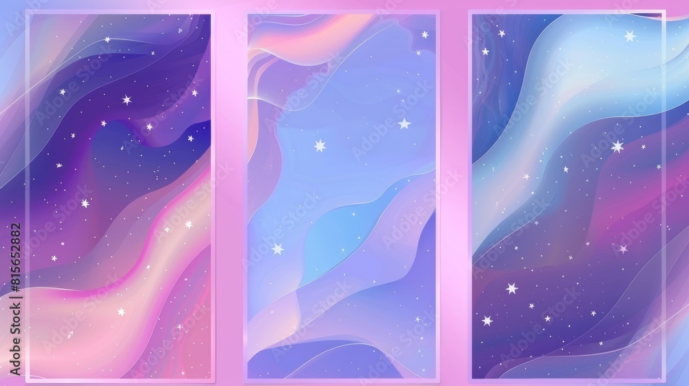 This poster design template features y2k star and twinkle simple black ...