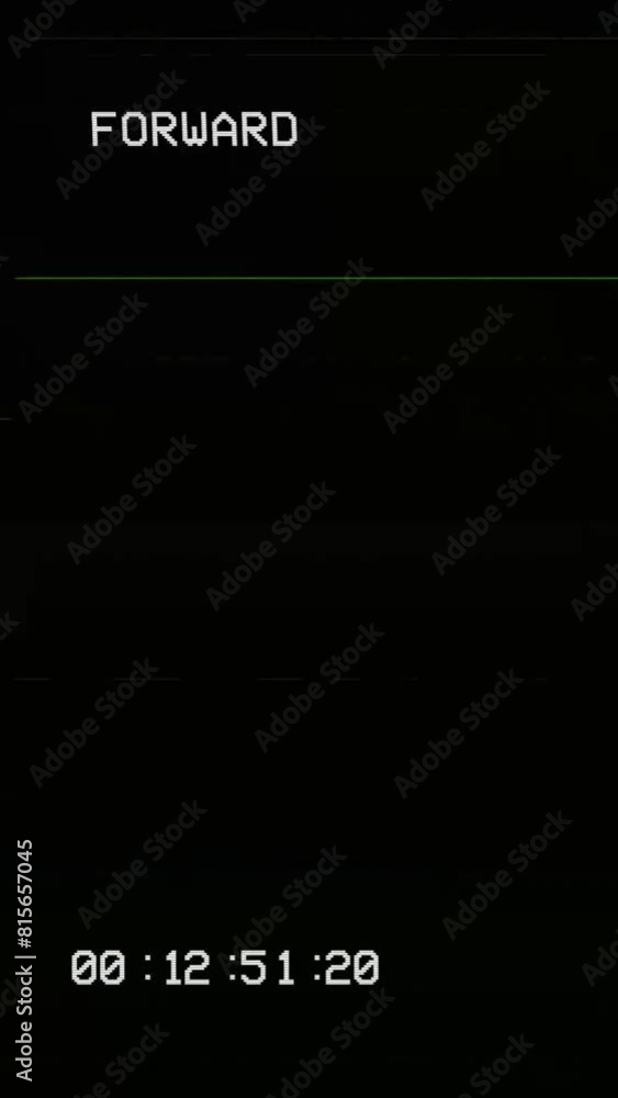 Vintage VHS (Video Home System) defects noise and artifacts effect ...