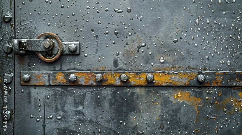 Condensation on the cold metal surface of a cell door, indicating poor ...