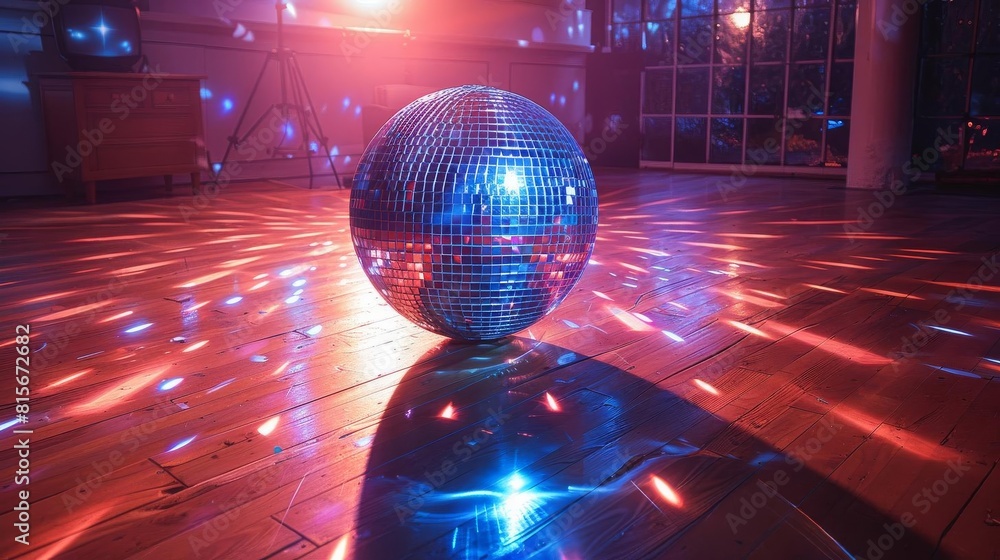 Disco dance birthday party with a disco ball, dance floor, and 70s ...