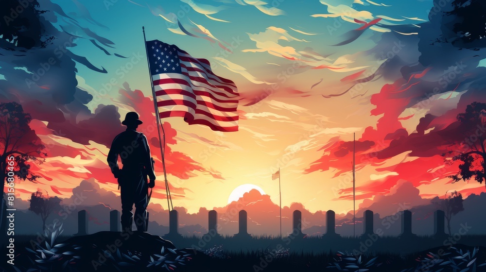 Memorial Day, American Flag, Memorial Day Background, Bald Eagle ...