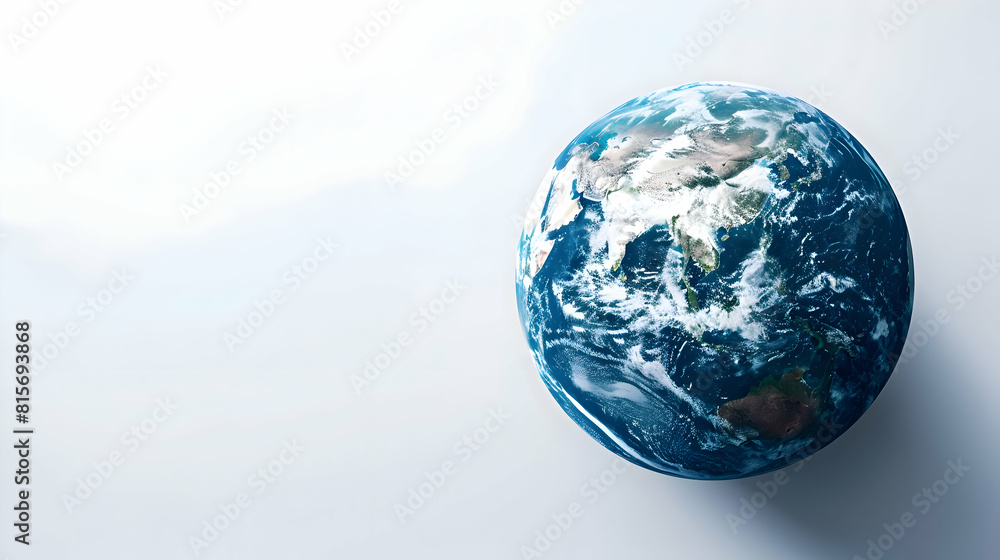 Blue planet earth isolated on white background with clipping path ...