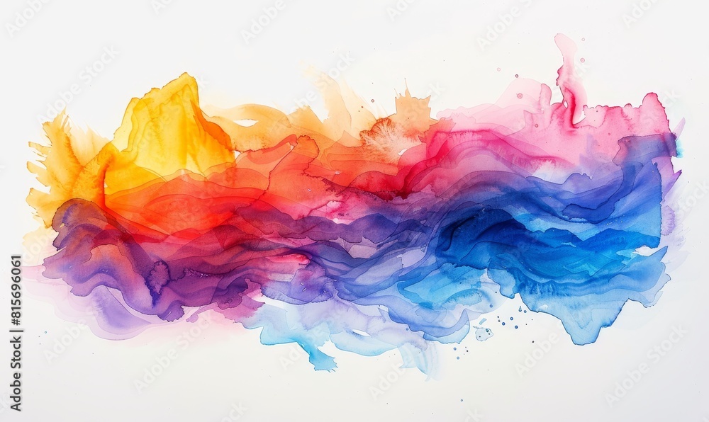 colorful watercolor painted overlay on painting paper backgrounds Stock ...