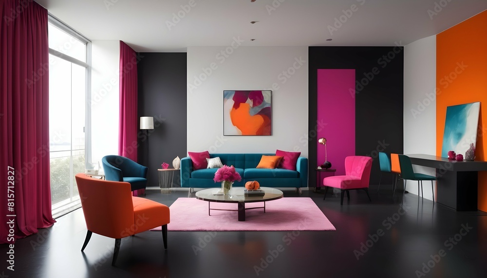 Bold color contrasts creating visual impact and dr upscaled_4 Stock ...