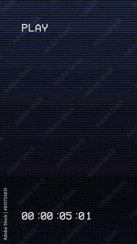 Vintage VHS (Video Home System) defects noise and artifacts effect ...