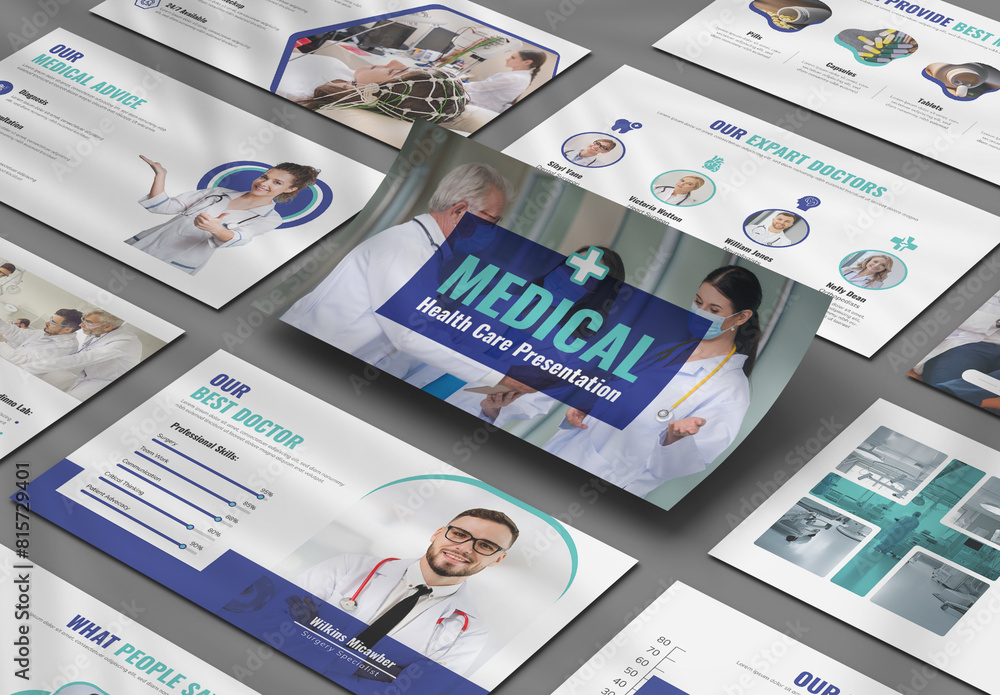 Medical Health Care Presentation Template Stock Template | Adobe Stock
