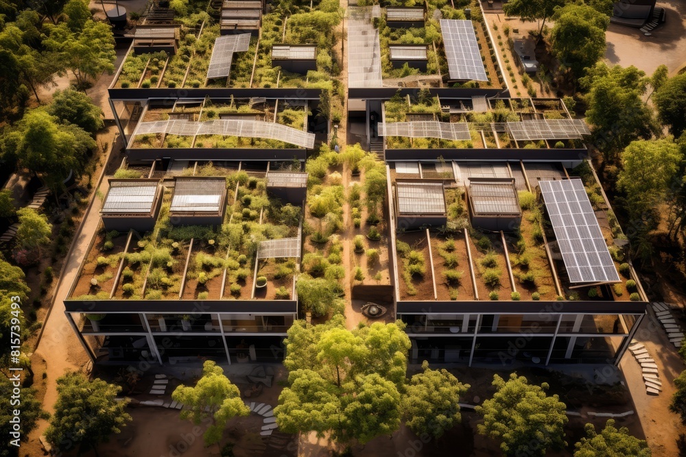 Bird's Eye View of a High-Tech Tree Nursery Featuring Modular ...