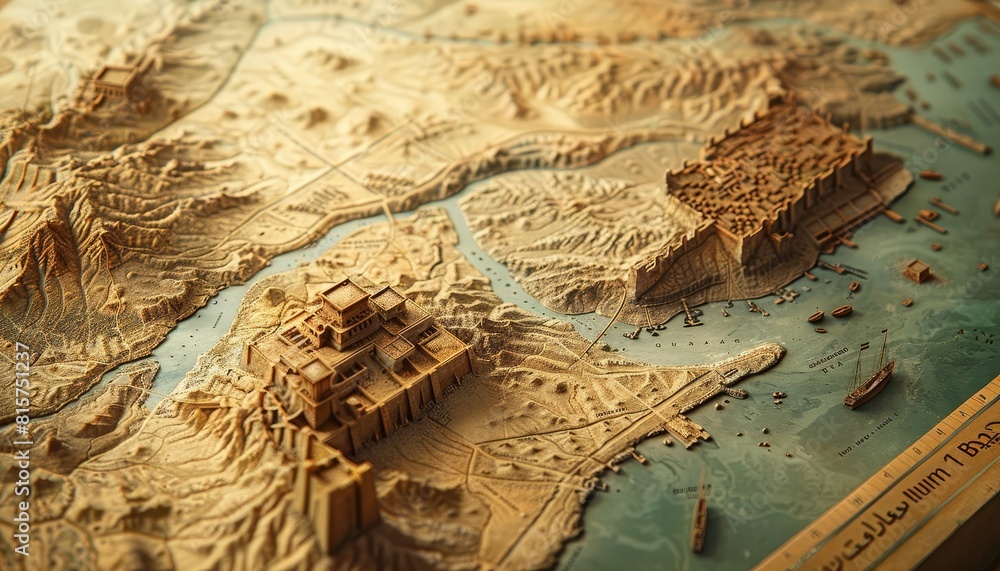 A detailed map of the Sumerian Empire showing major cities like Ur and ...