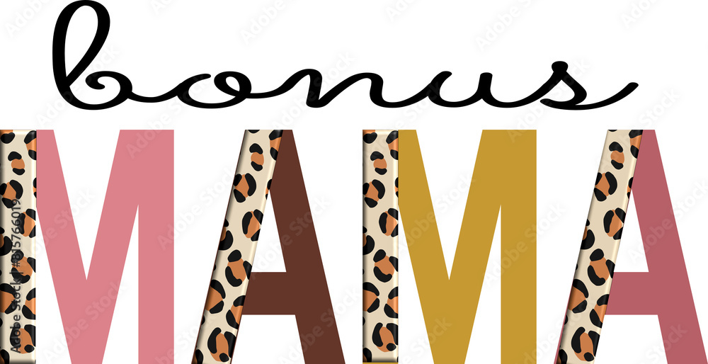 Sublimation png Leopard Print Mama Text Art, Colorful Mama Typography ...