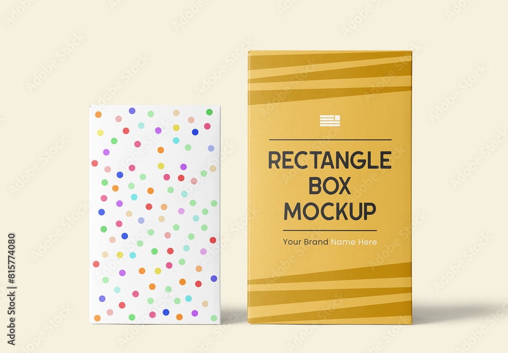 Vertical Boxes Mockup Stock Template | Adobe Stock