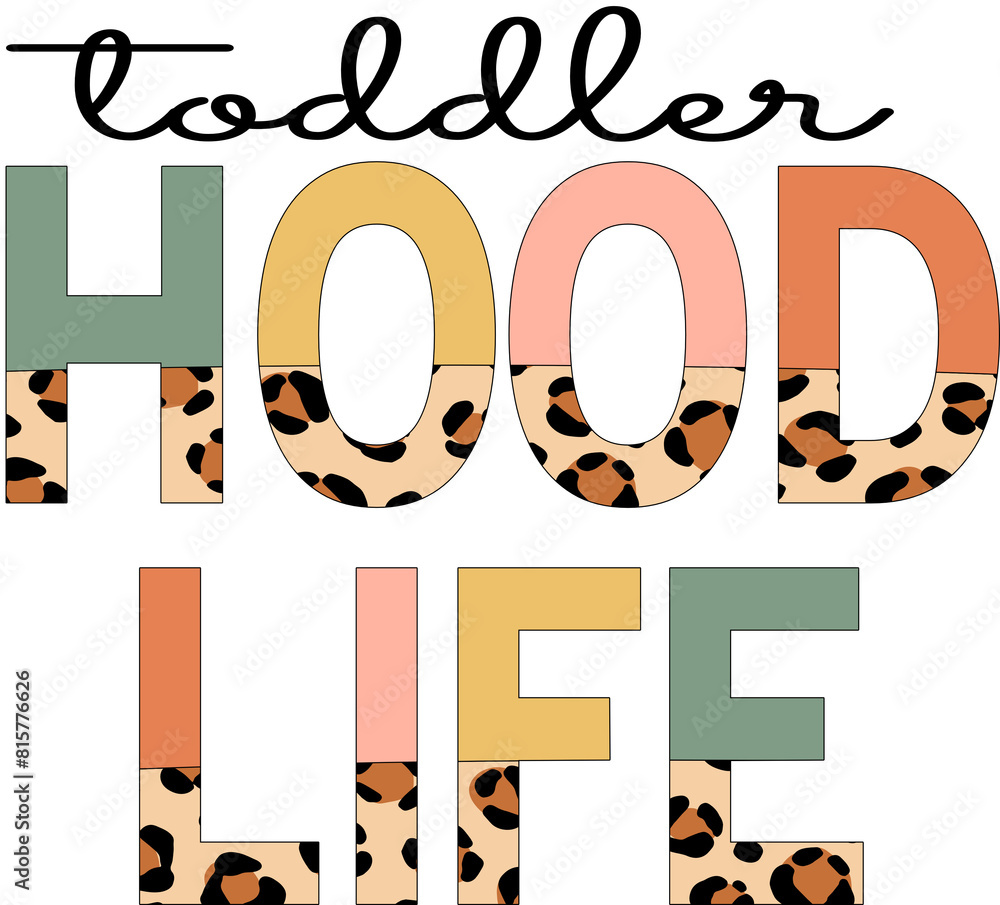 Half leopard cheetah Sublimation png Toddler Hood Life Leopard Print ...