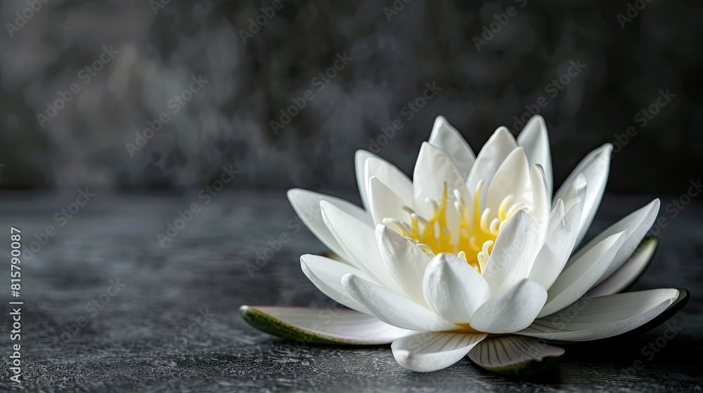 White lotus flower on black or gray background, sad photo - Photo often ...