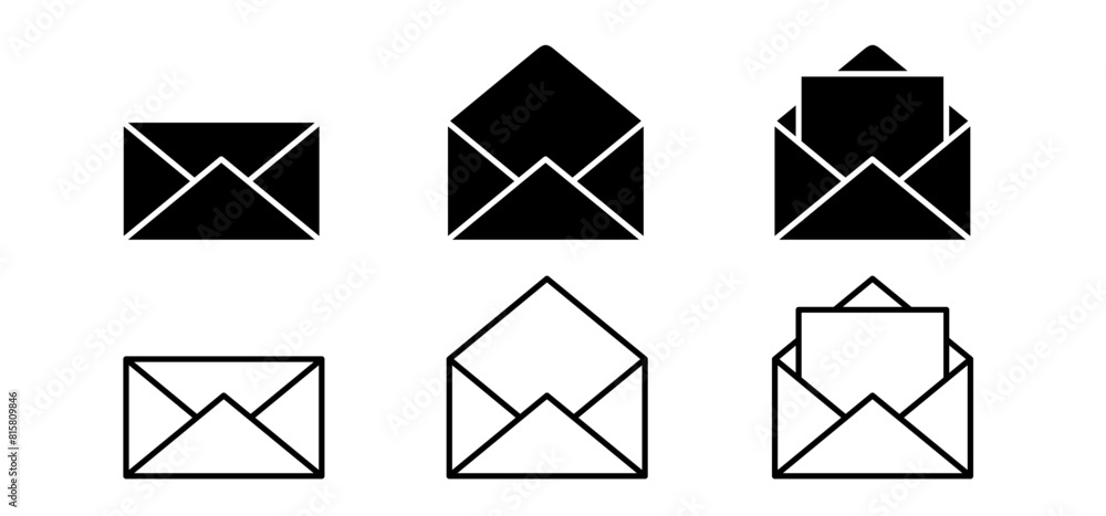 Envelope pictogram. Contact us and social media network or for business ...