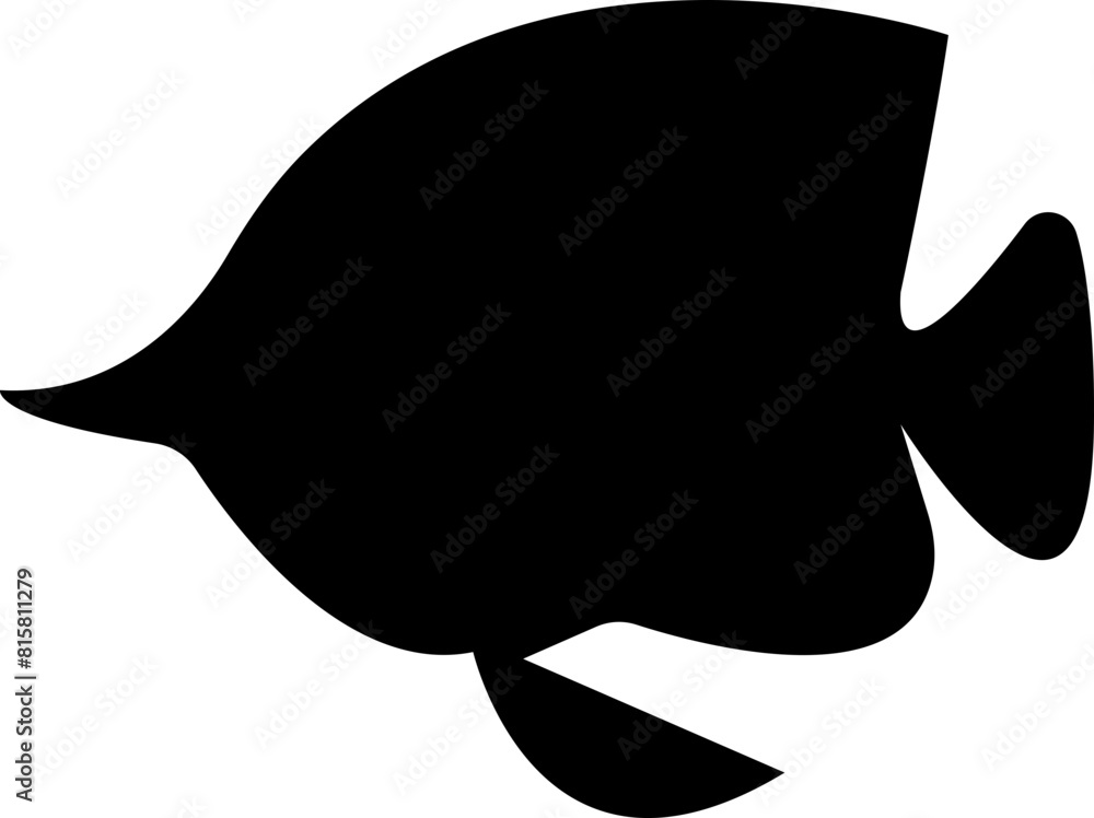 fish icons showing aquatic animals with various fins, scales, tails and ...