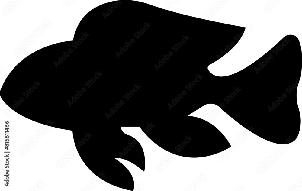 fish icons showing aquatic animals with various fins, scales, tails and ...