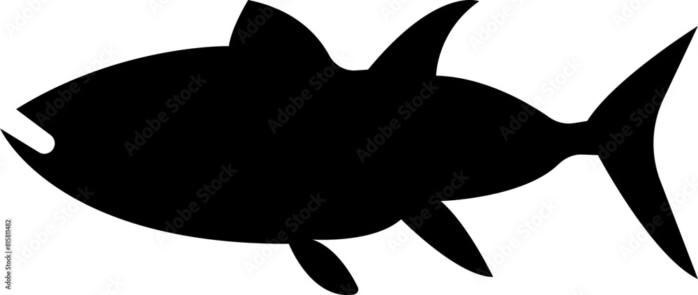 fish icons showing aquatic animals with various fins, scales, tails and ...