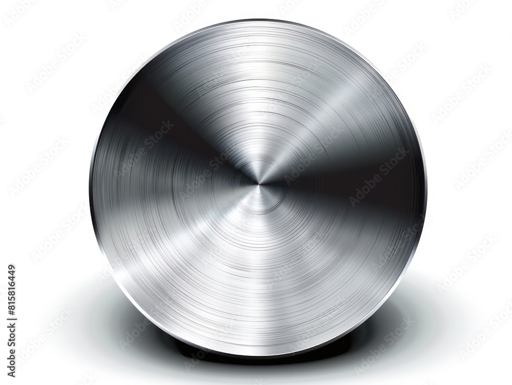 round metal texture icon, dark black gradient, white background Stock ...