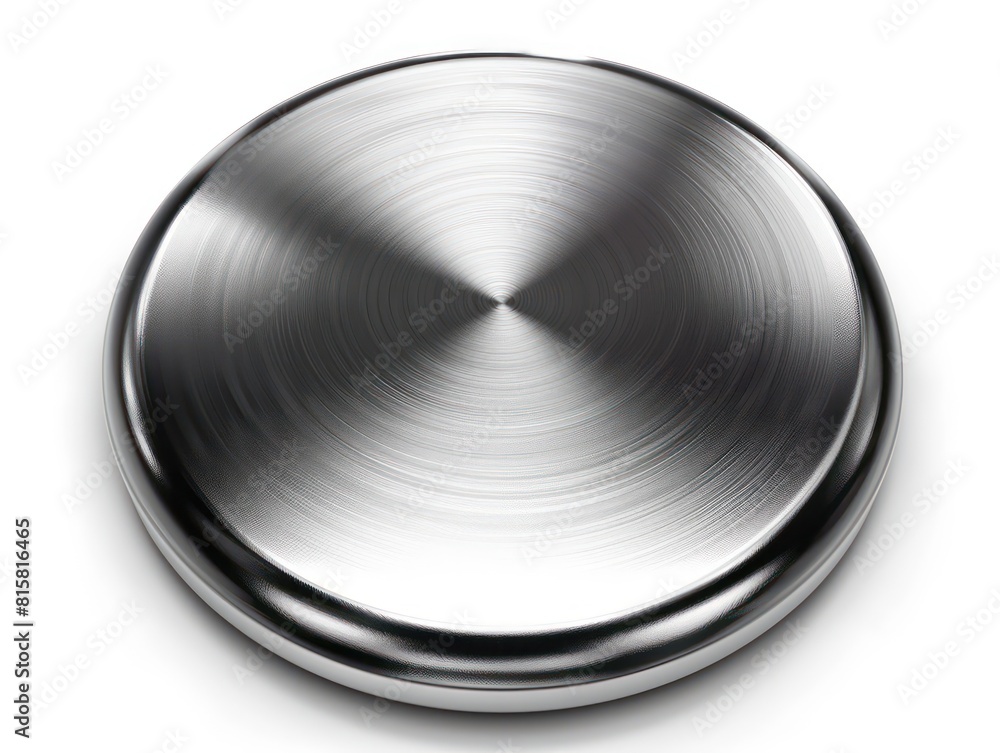 round metal texture icon, dark black gradient, white background Stock ...