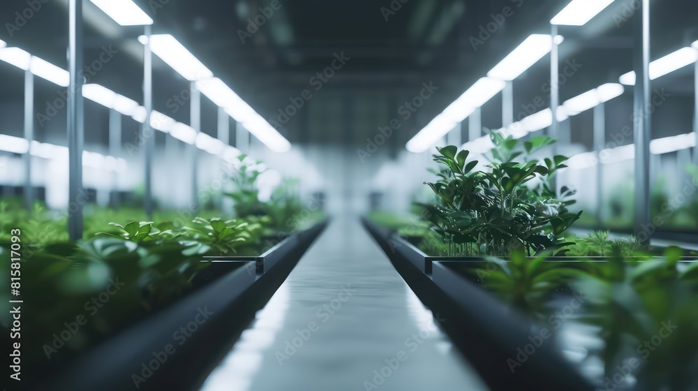 vertical farming indoor room, people on the plantation Stock Photo ...