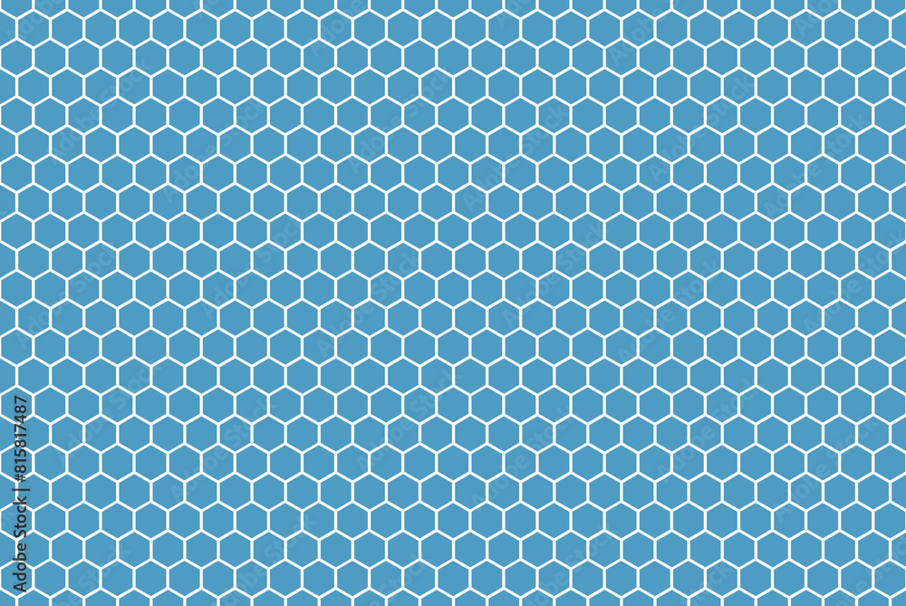 Blue Honeycomb Grid Texture And Geometric Hive Hexagonal Honeycombs Grid Pattern Hexagonal