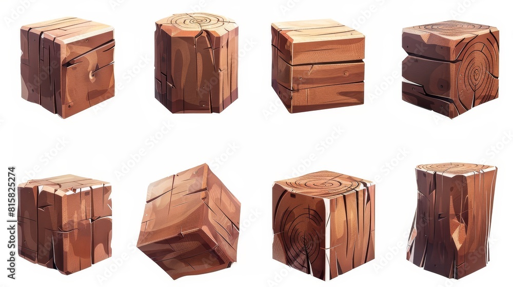 For children's alphabet play, wooden cube block with wood texture. 3d ...