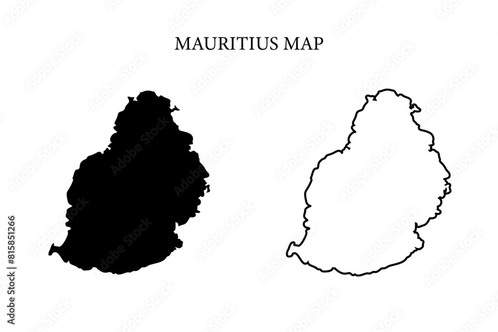 Mauritius region map Stock Vector | Adobe Stock