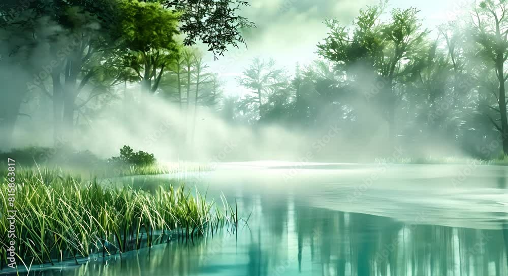 Creating a Stunning D Rendering of a Mysterious Green Swamp Without Using References. Concept ...