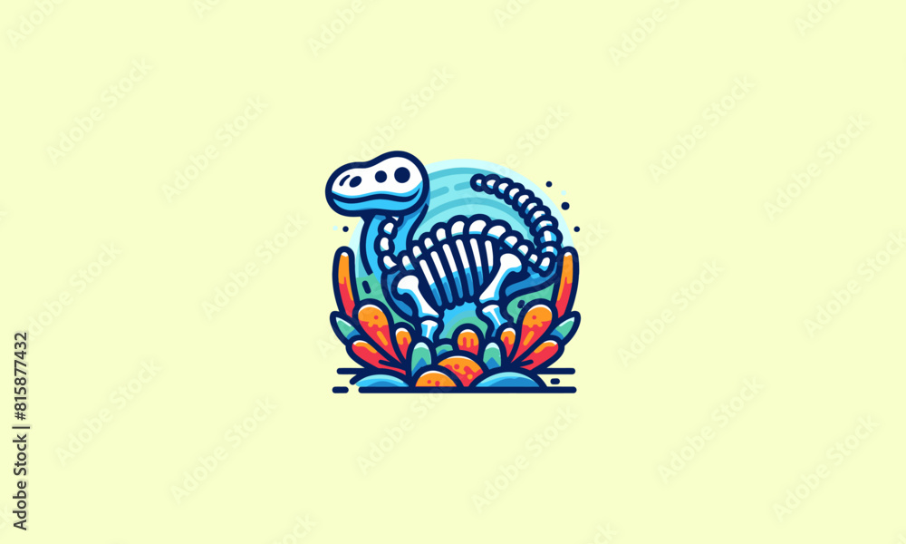 logo design of a dino vector logo design Stock Vector | Adobe Stock