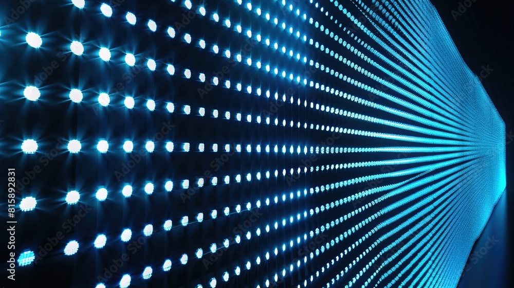 Dynamic Blue LED Grid - High Tech Digital Wallpaper for Futuristic ...