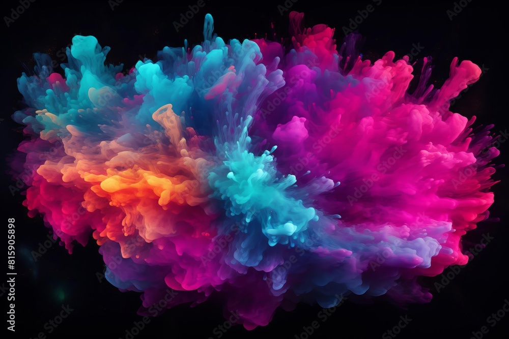 nebula colors flat design top view gas cloud theme animation Triadic ...