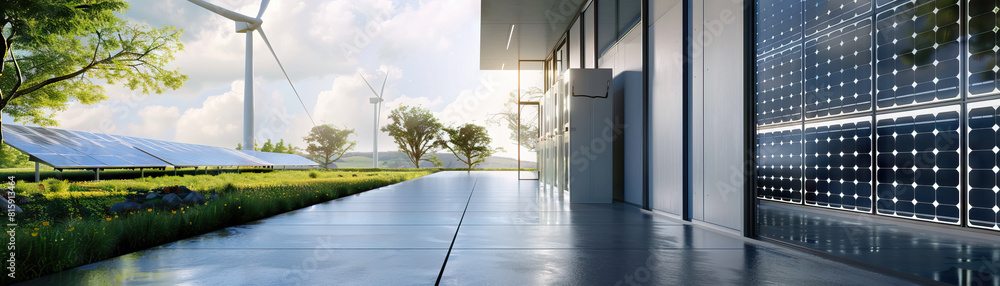 Sustainable Energy Research Facility Floor: Showing solar panel arrays ...