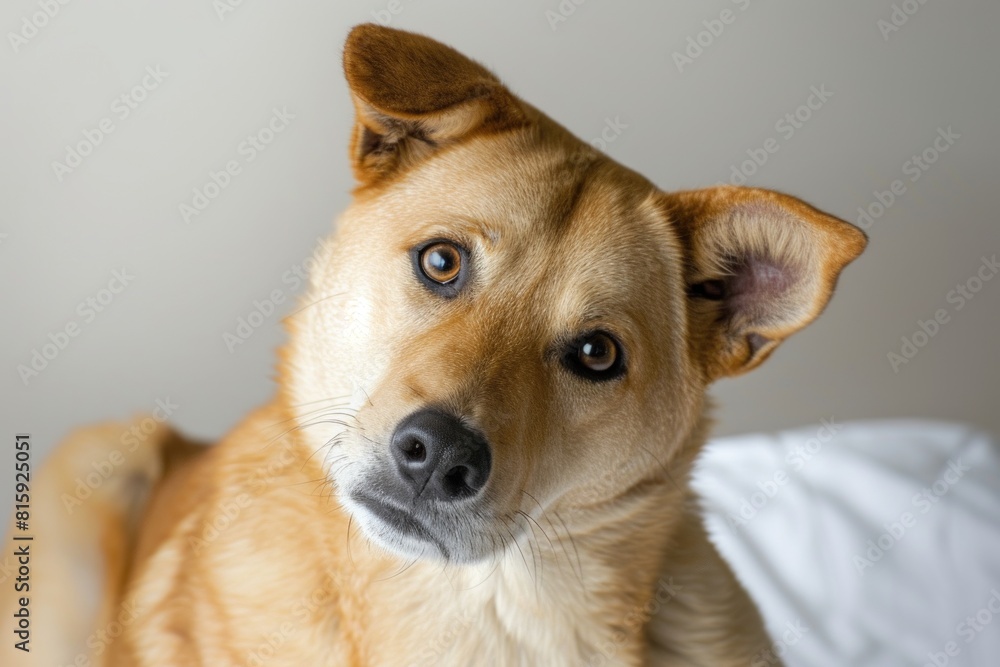 Korean Jindo Dog Loyalty Stare: Highlight the loyalty in the eyes of a ...