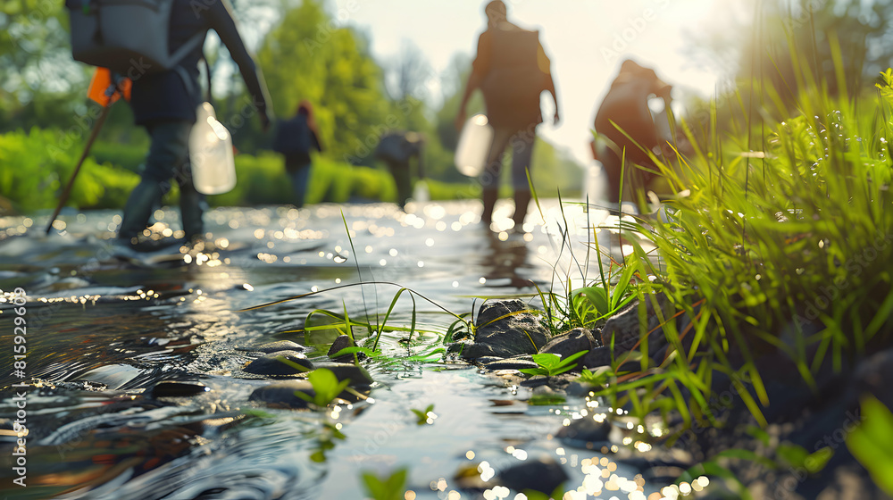 Community Conservation: Volunteers in River Clean up Event Highlighting ...