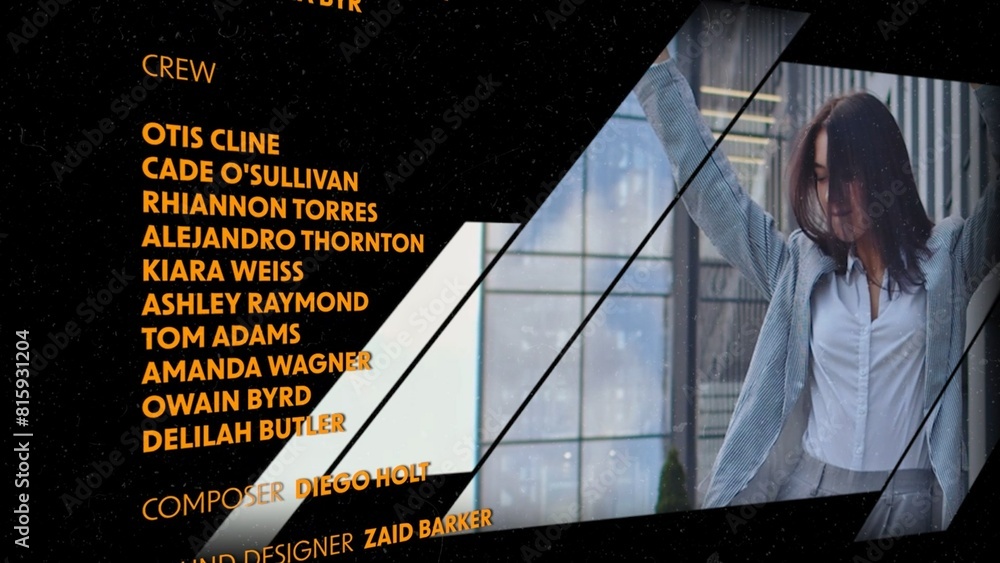 Movie Credits End Title Stock Template | Adobe Stock
