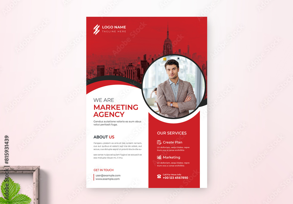 Marketing Flyer Layout Design Stock Template | Adobe Stock