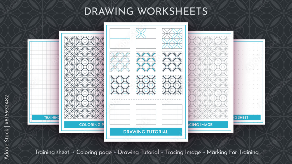 How to Draw a Pattern. Step by Step Drawing Tutorial. Draw Guide ...