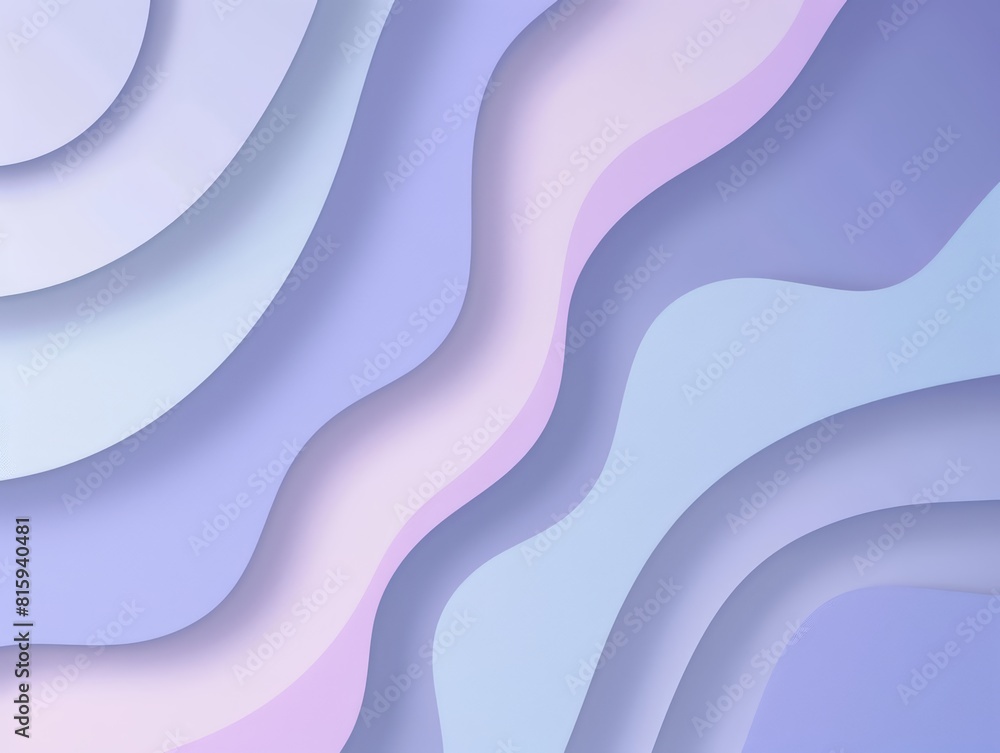 Abstract Pastel Waves In Blue And Purple Levander Colour Creating A Fluid Elegant Design With