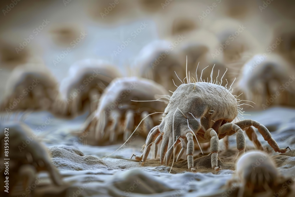 Dust mites magnified, revealing the allergens lurking in our homes ...
