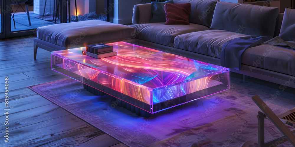 Art glass coffee table design. this unique piece is created in the ...