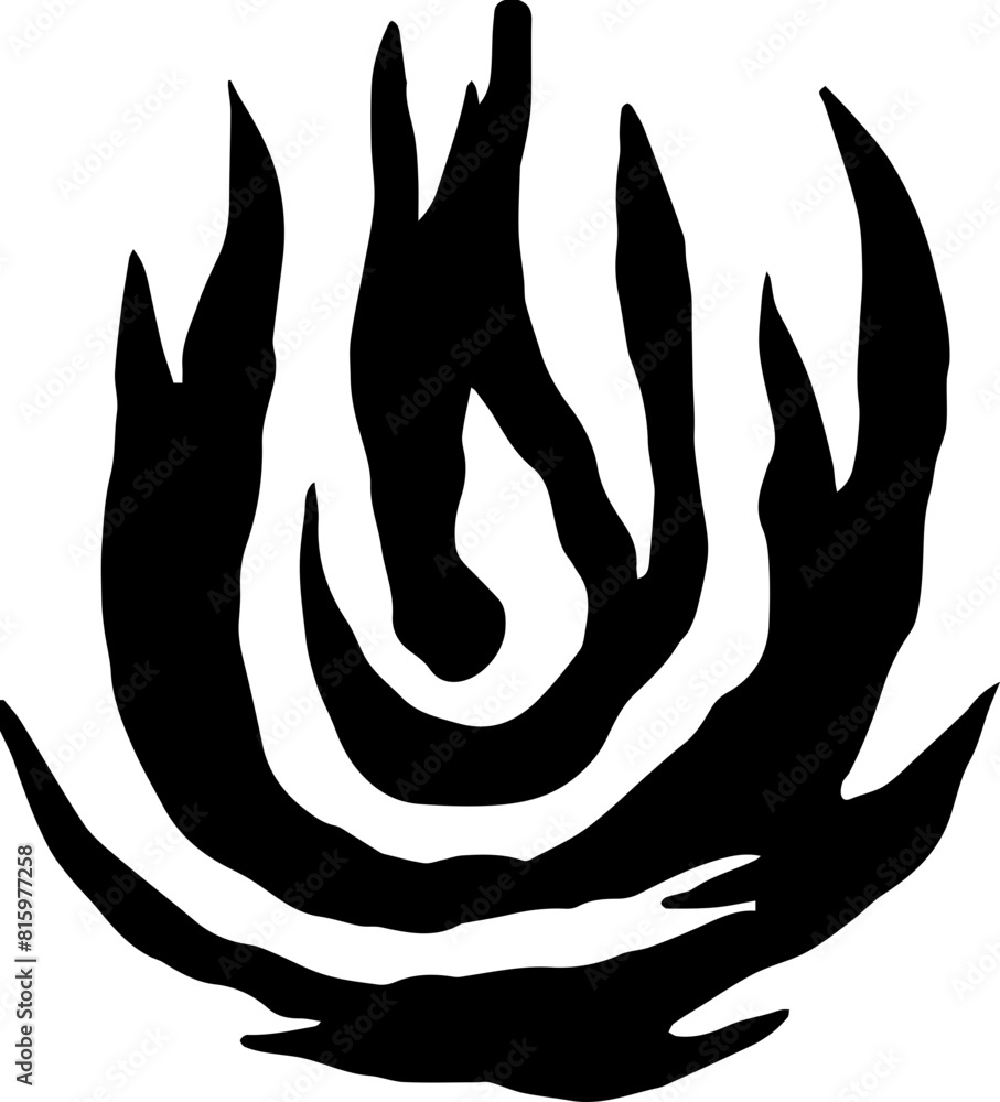 Fire Handmade Tribal Vector Shape - Fire symbol logo Icon Element for ...