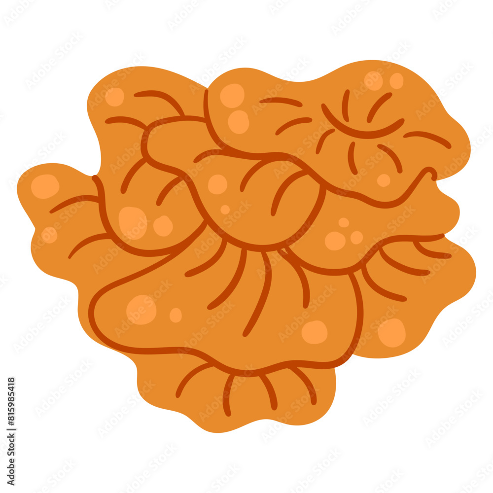 Coral vector illustration doodle drawing, isolated marine coral plant ...