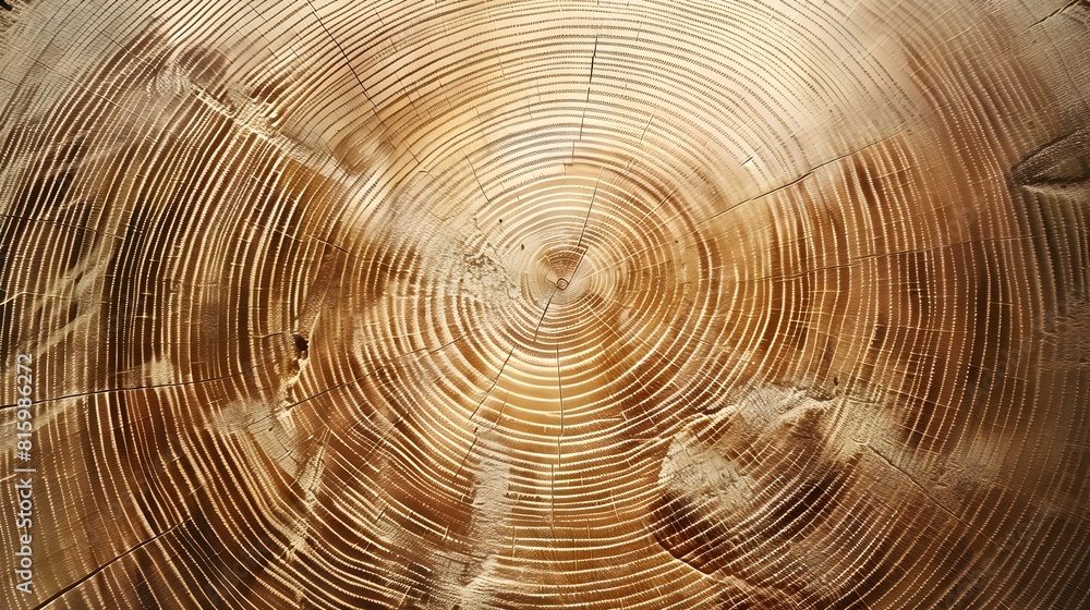 Concentric Rings of Aged Tree Cross-Section Display Intricate Natural ...