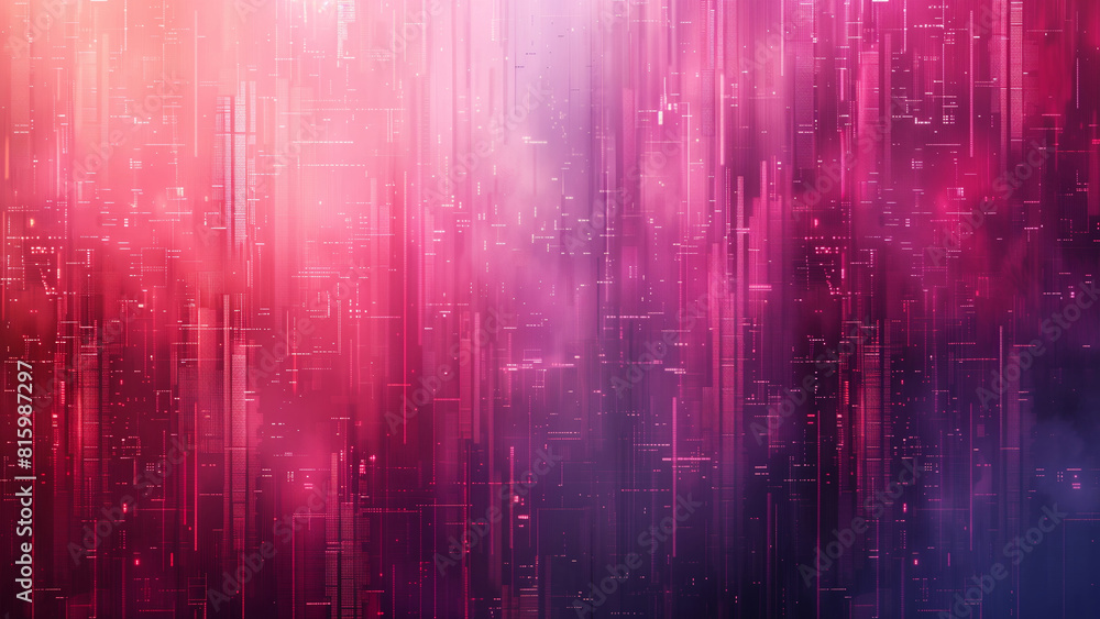 Vibrant Digital Rain: Abstract Technology Background Depicting Data ...