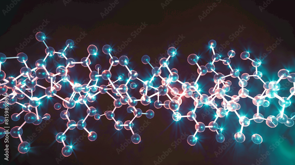 Chemical Structure of Medicine: 3D Rendering Stock Illustration | Adobe ...