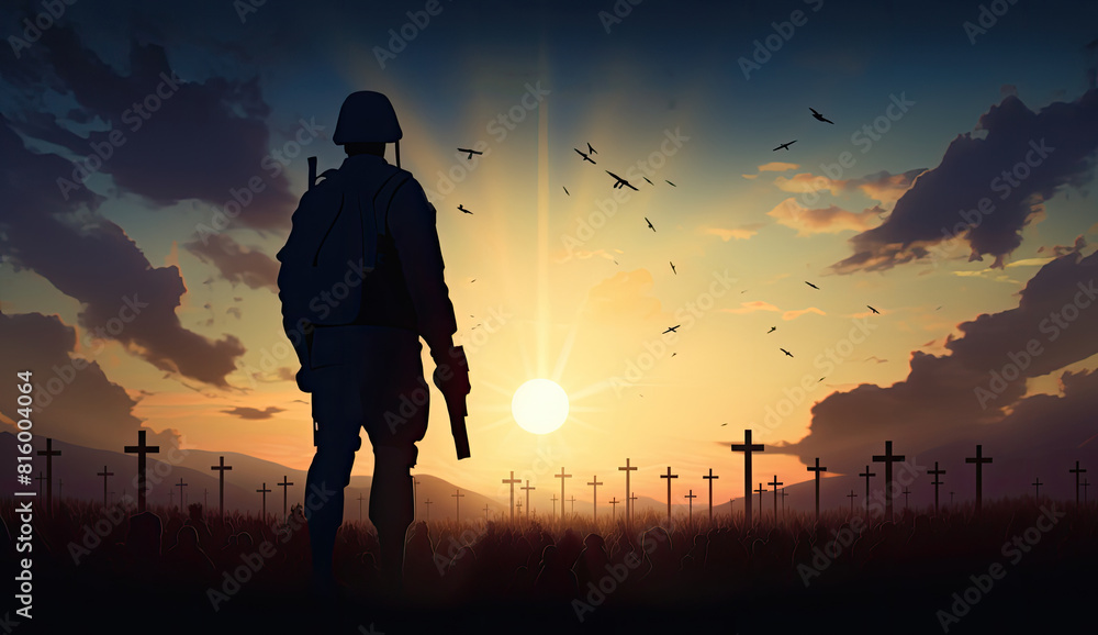 Remembering the Fallen: Symbolic Battlefield Scenes for Memorial Day ...