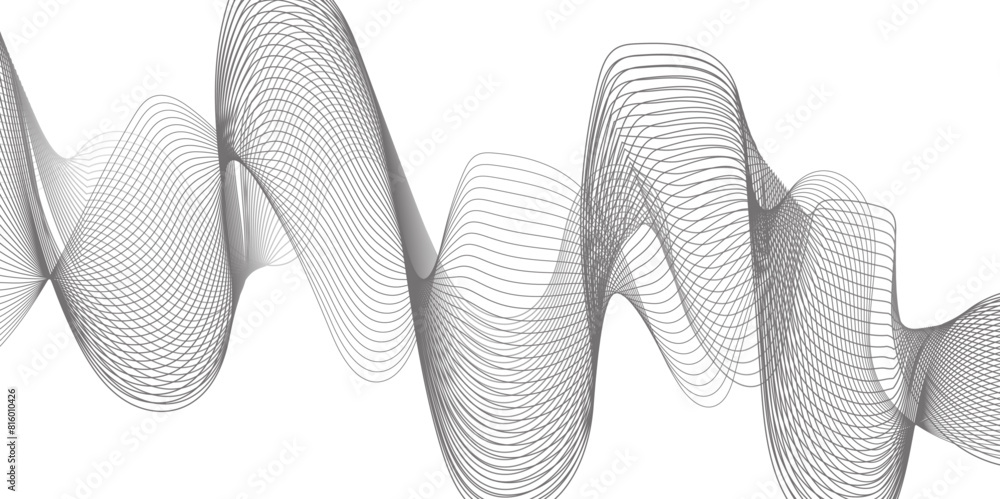 Abstract wave blend lines on transparent background. Design for banner ...
